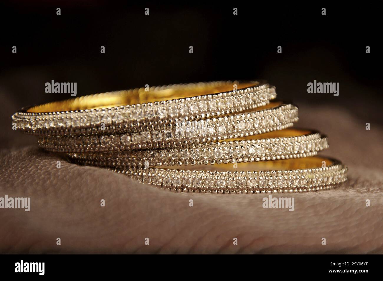 Indian Diamond bangles, Indian Traditional jewelry Stock Photo - Alamy