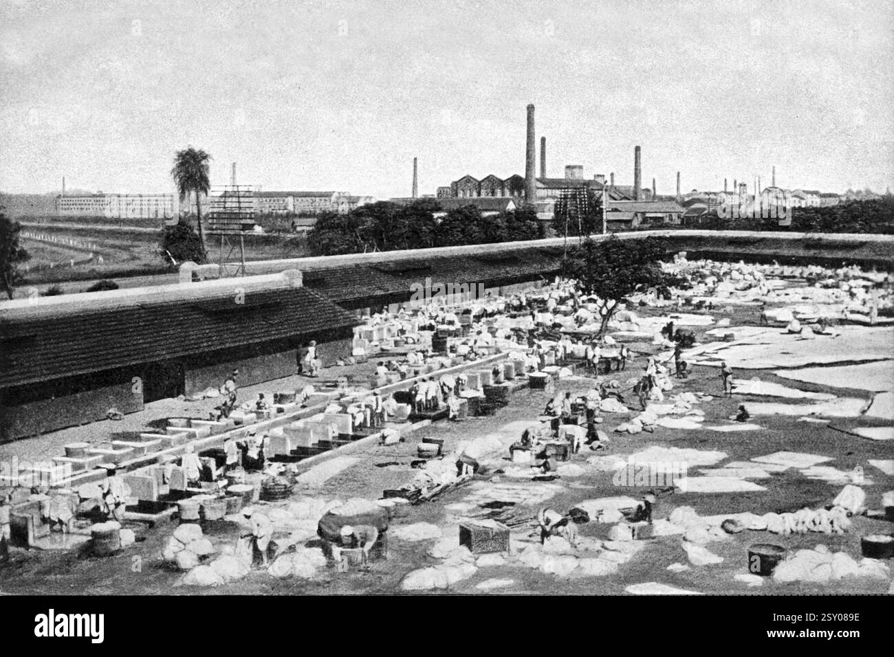 Old vintage photo of Dhobie Ghat at Mahalakshmi mumbai maharashtra ...