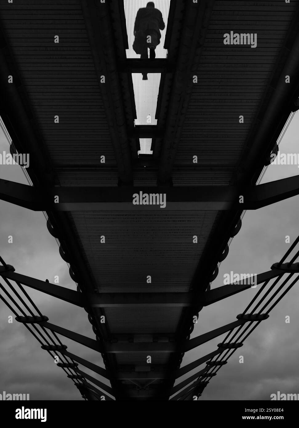 View on pedestrian crossing Black and White Stock Photos & Images - Alamy