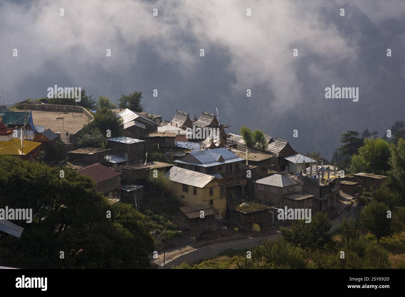 Aerial top down kalpa village hi-res stock photography and images - Alamy