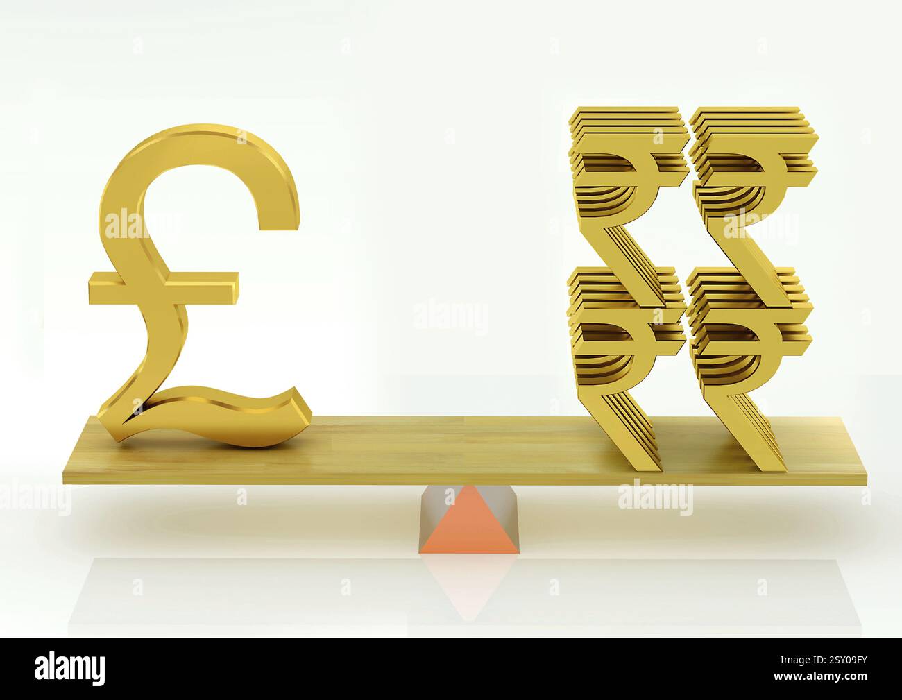 Balancing, pound and indian rupee, india, asia Stock Photo - Alamy