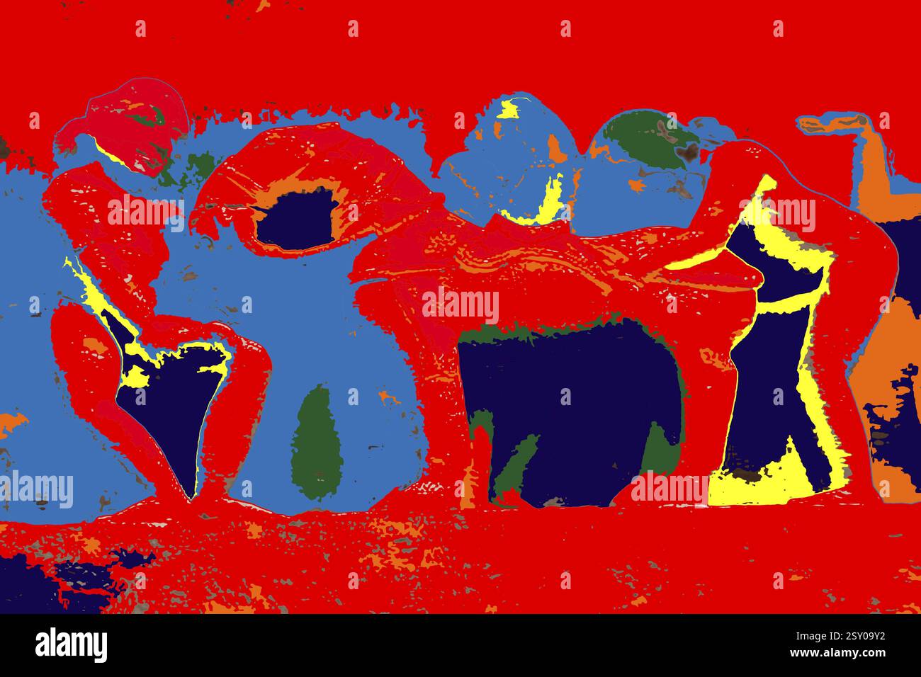 Abstract art painting, india, asia Stock Photo - Alamy