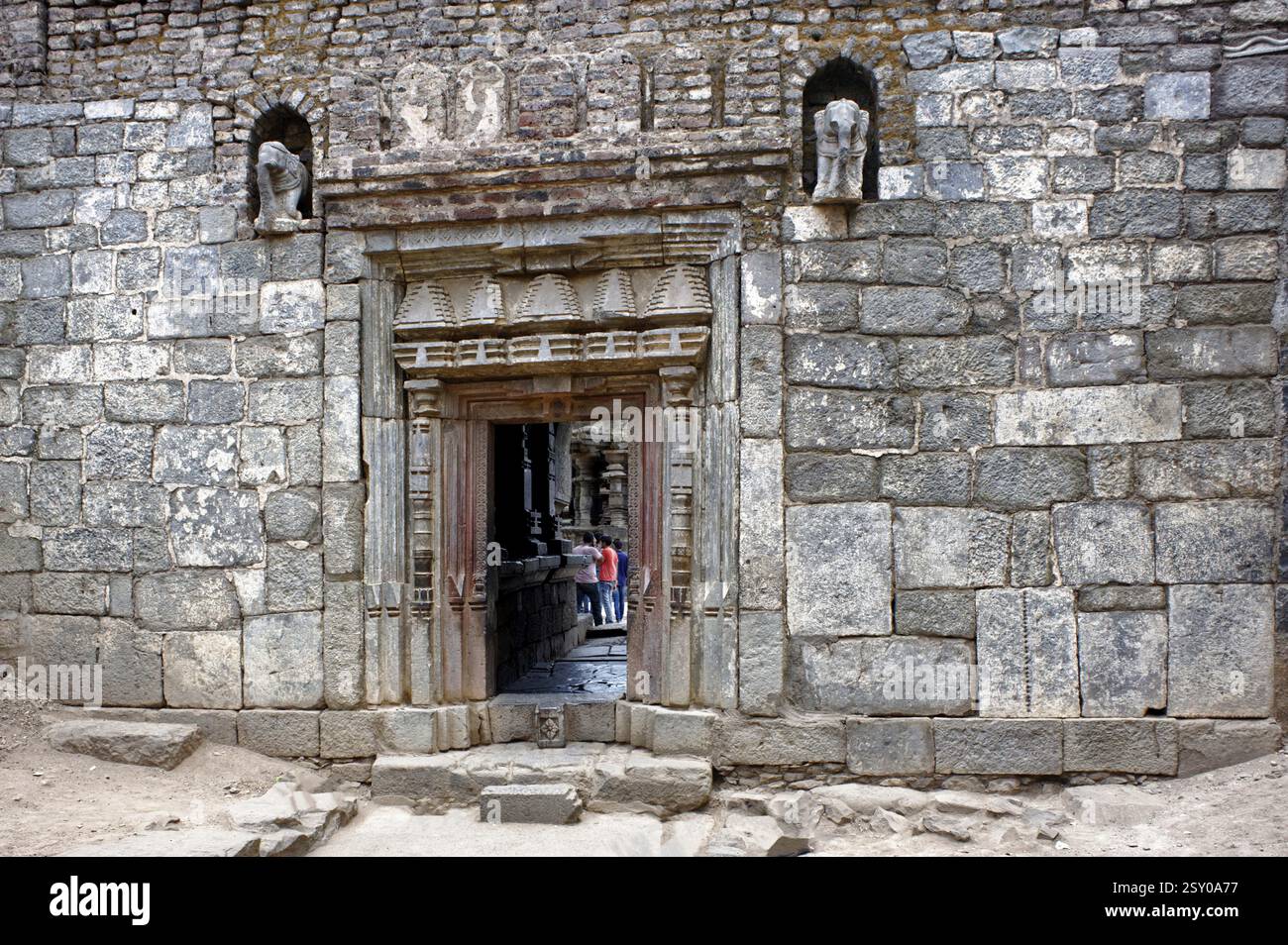Entrance of kopeshwar Shiva temple, Maharashtra, India, Asia Stock ...