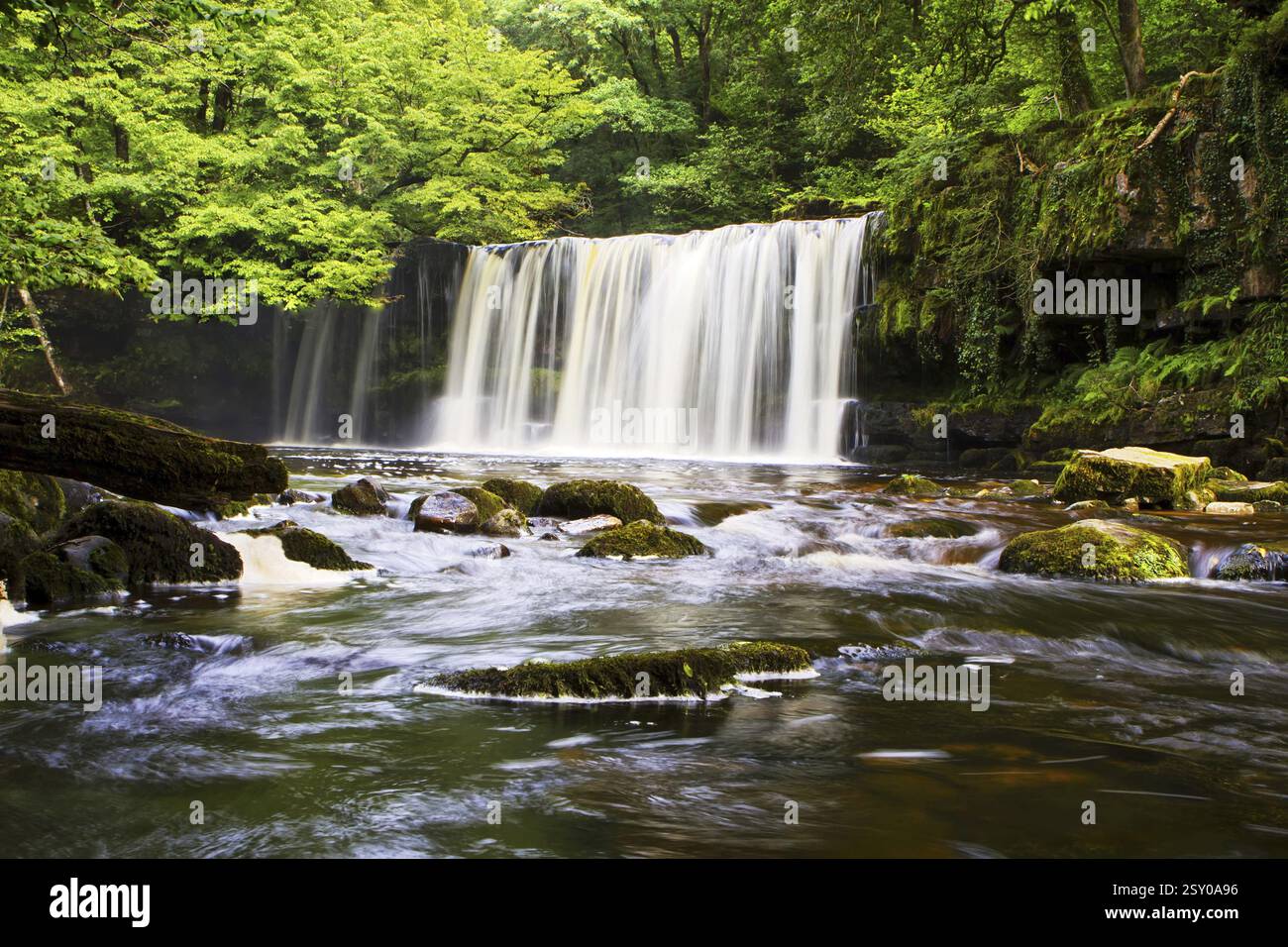 Brecon Beacons National Park waterfalls in Wales at England Stock Photo ...