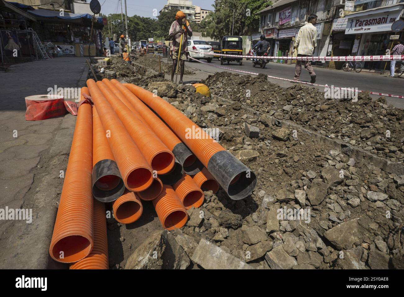 Under Ground Laying of PVC Structured Pipes in Ghatkopar at Mumbai ...