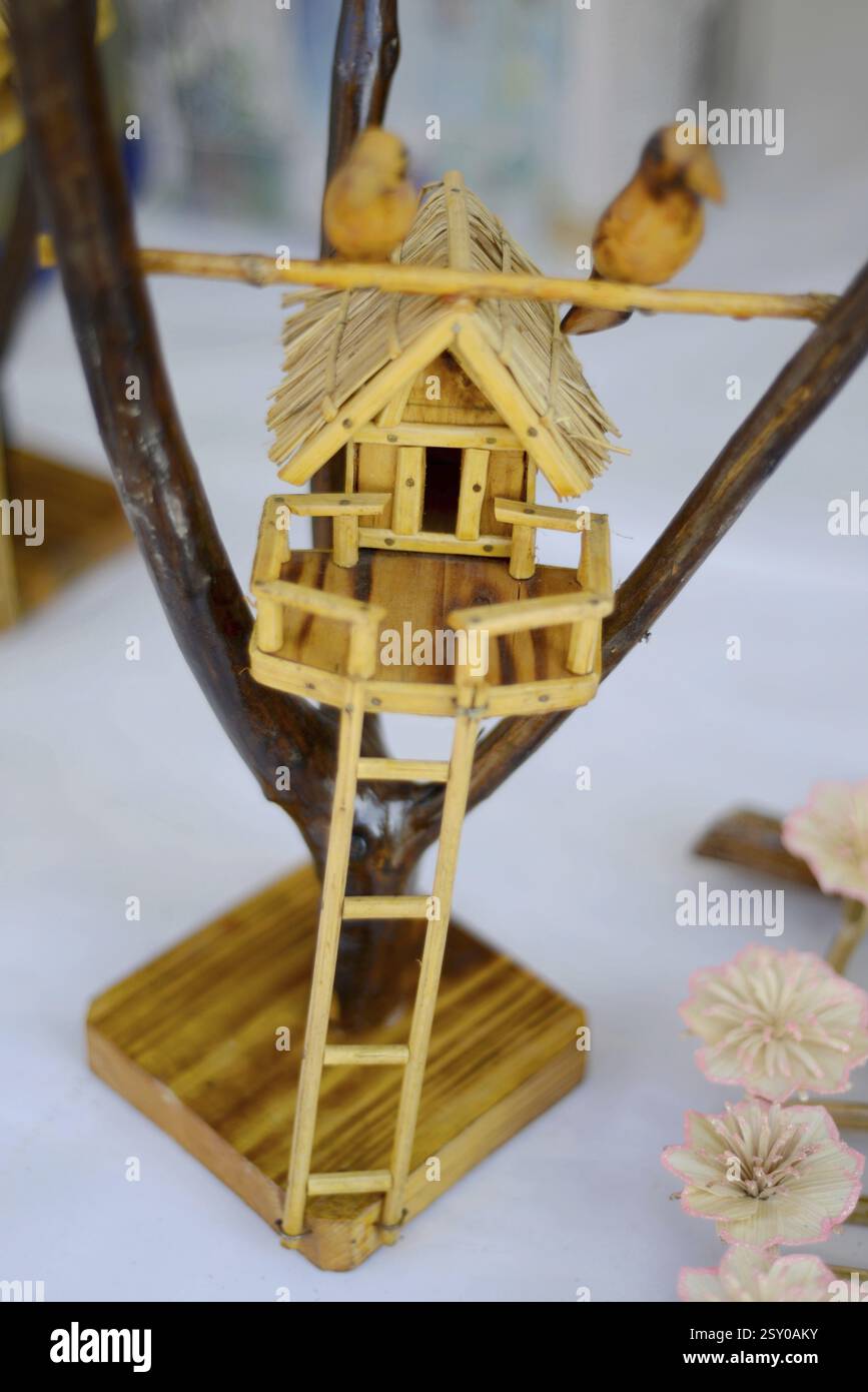 Bamboo handmade house, india, asia Stock Photo - Alamy