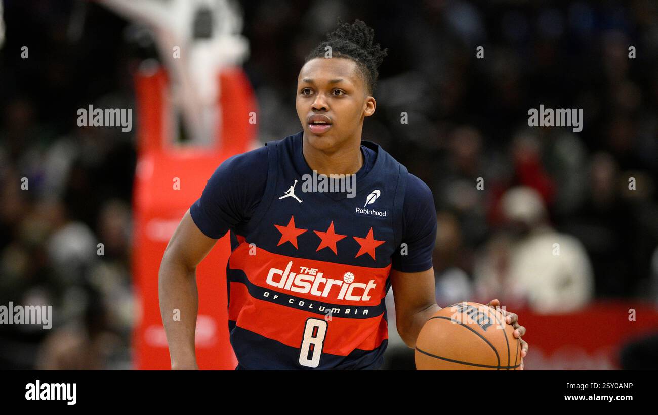 Washington Wizards guard Bub Carrington (8) in action during the first ...