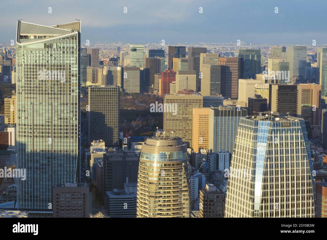 Tokyo tower rises above hi-res stock photography and images - Alamy