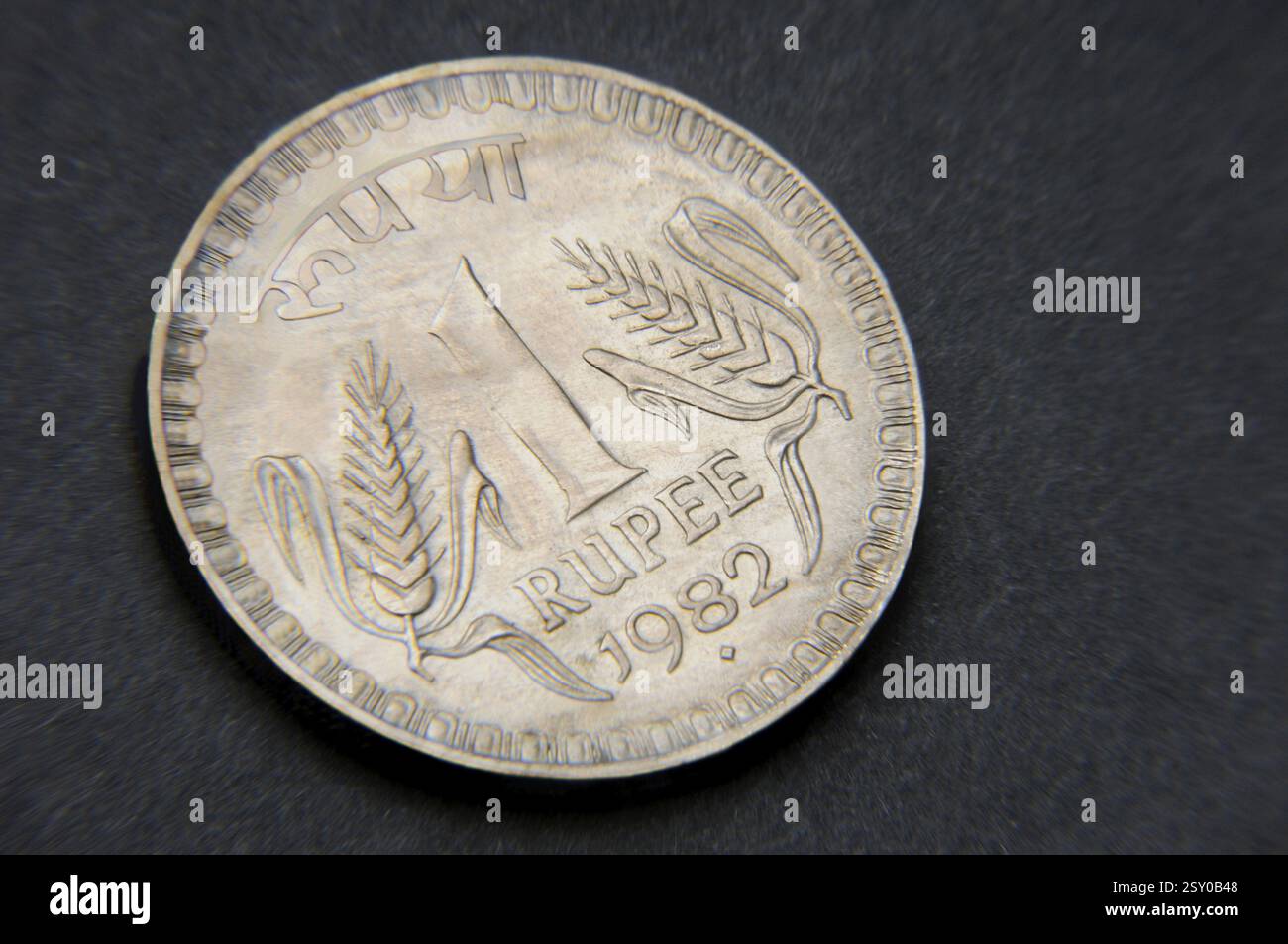 Concept of Indian currency one rupee coin Stock Photo - Alamy