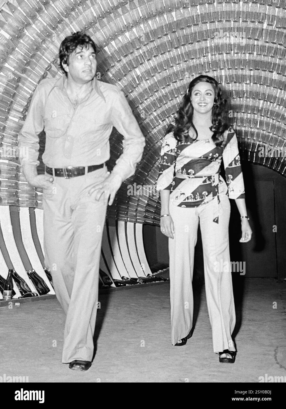 Indian bollywood actor, dharmendra and hema malini, mumbai, maharashtra ...