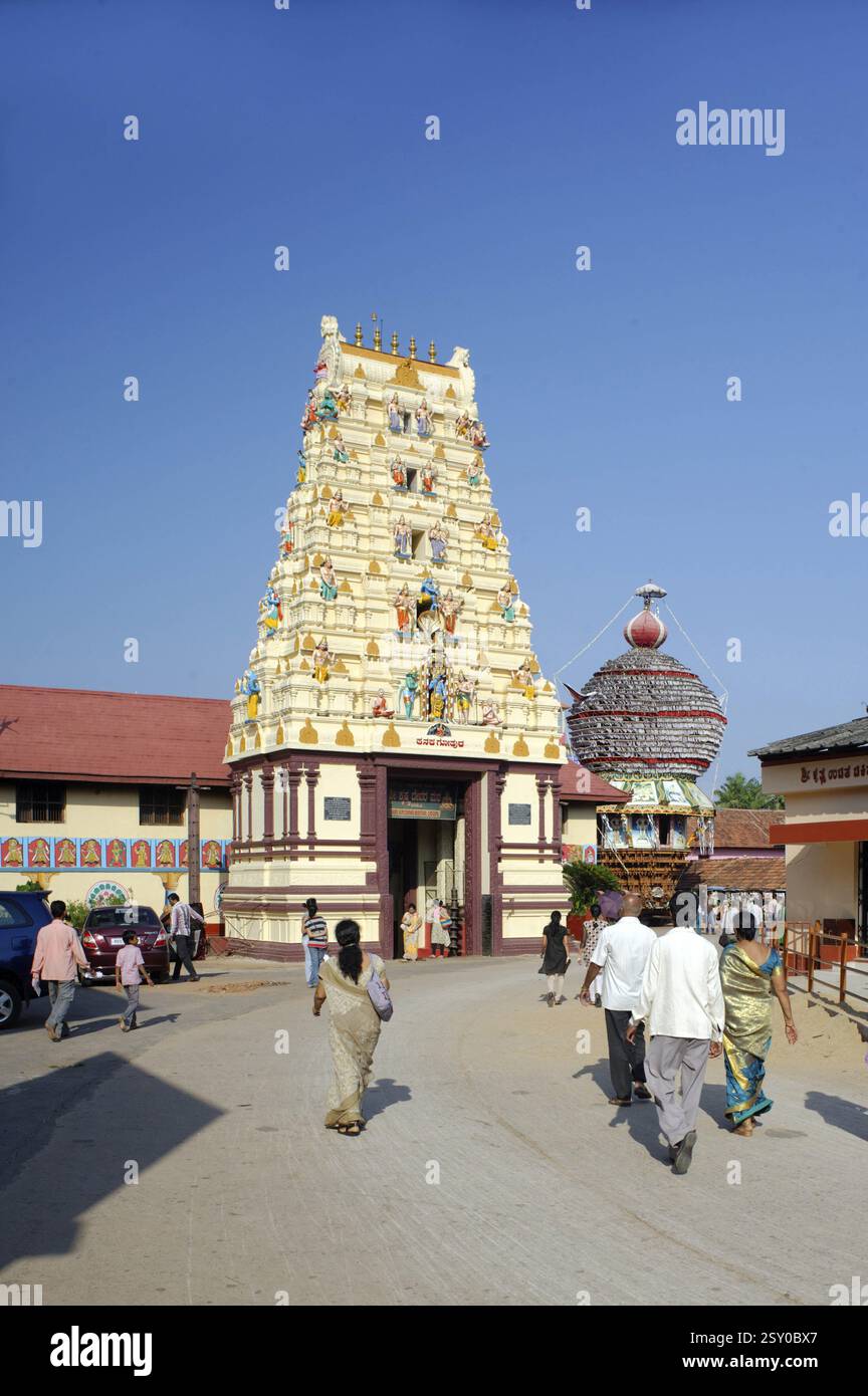 Gopuram of sri krishna matha, udupi, karnataka, india, asia Stock Photo ...