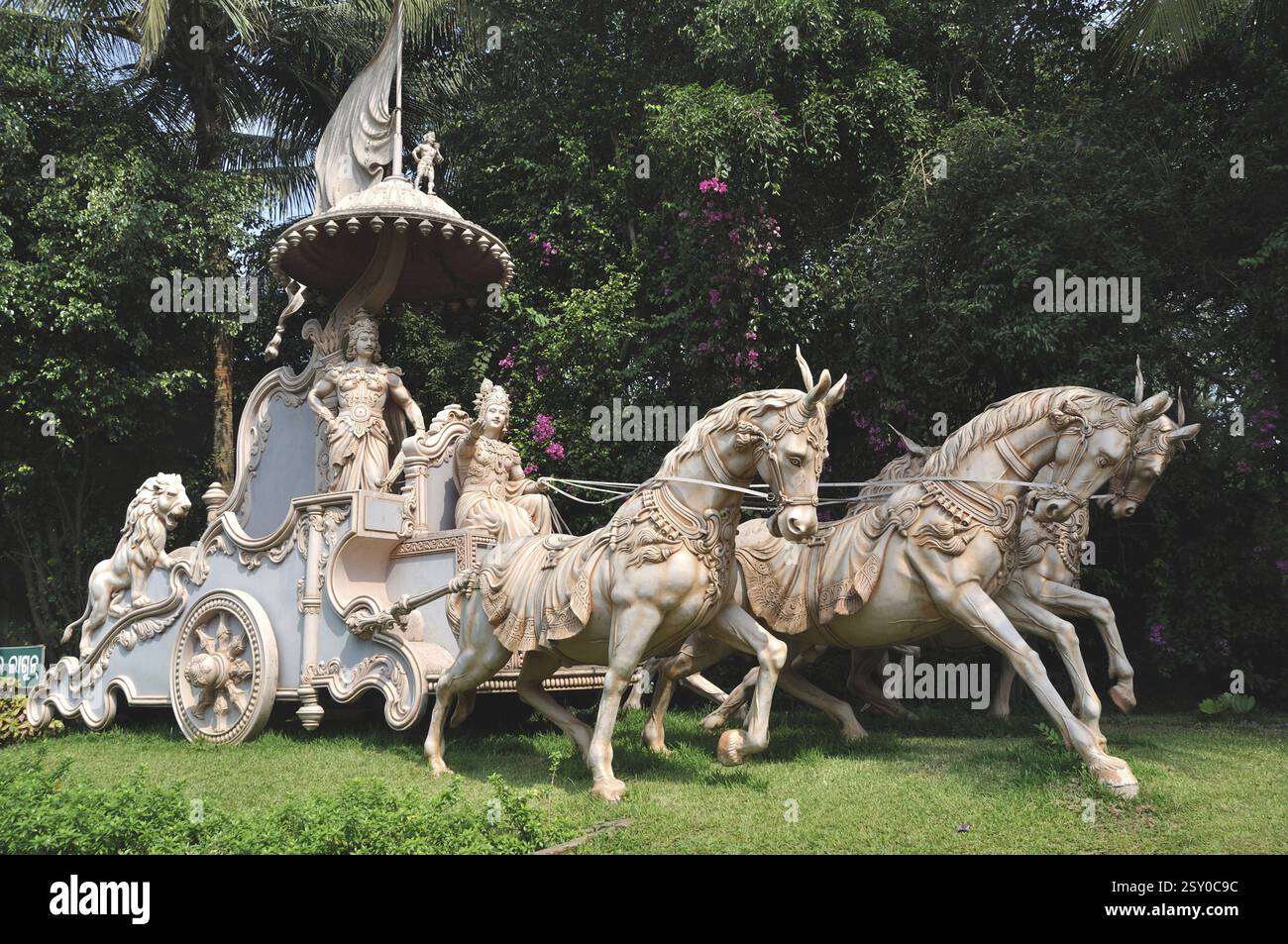 Lord Krishna and arjuna in chariot, India, Asia Stock Photo - Alamy