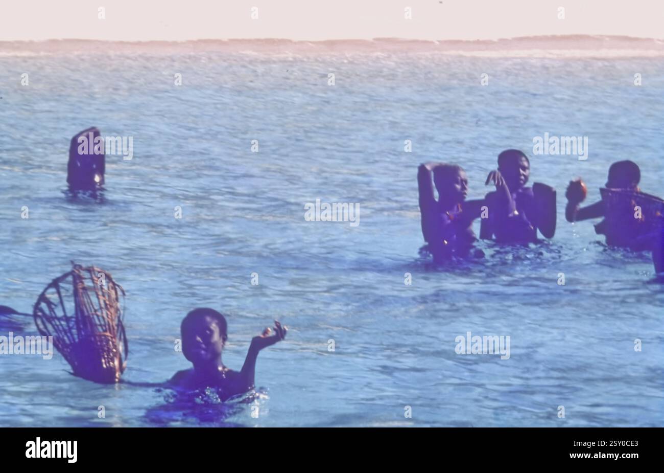 Negrito people bathing in sea, andaman, india, asia Stock Photo - Alamy