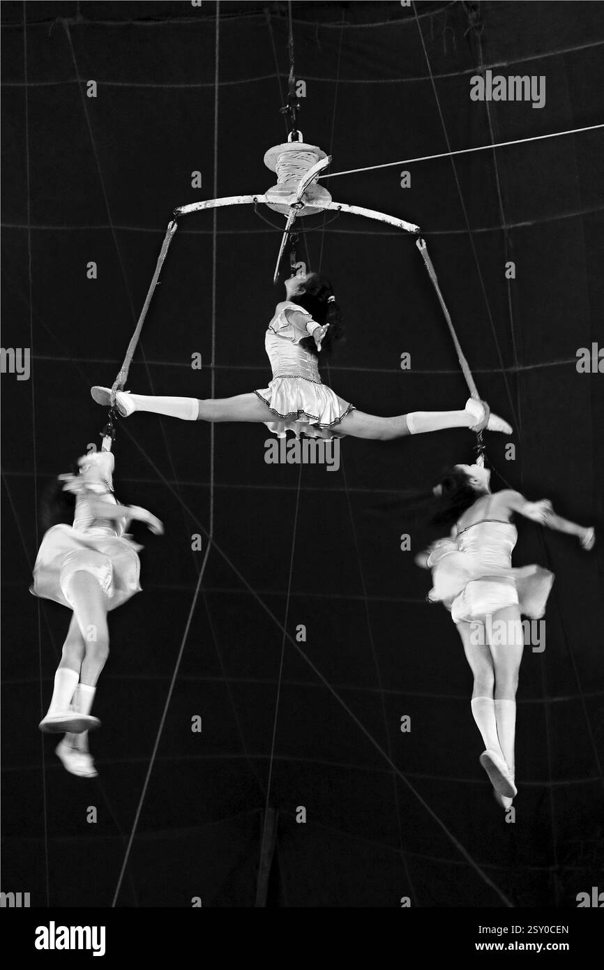 Aerial act in circus, india, asia Stock Photo - Alamy