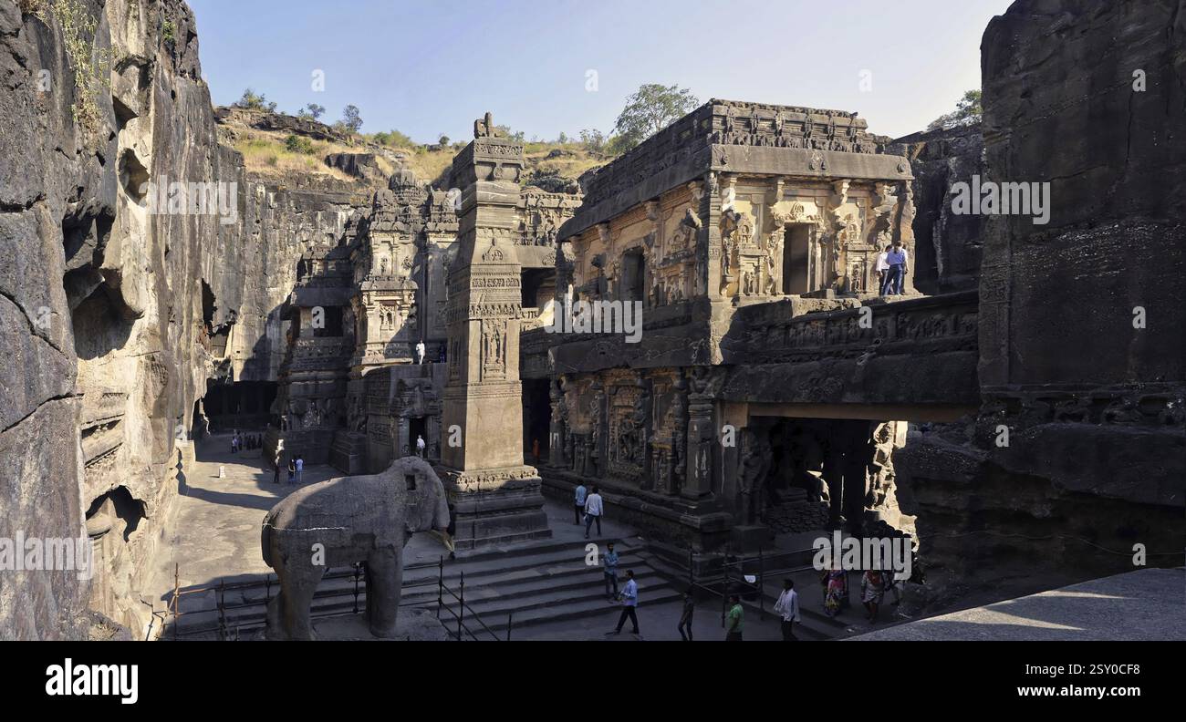 Kailasa temple, ellora cave, aurangabad, maharashtra, India, Asia Stock ...