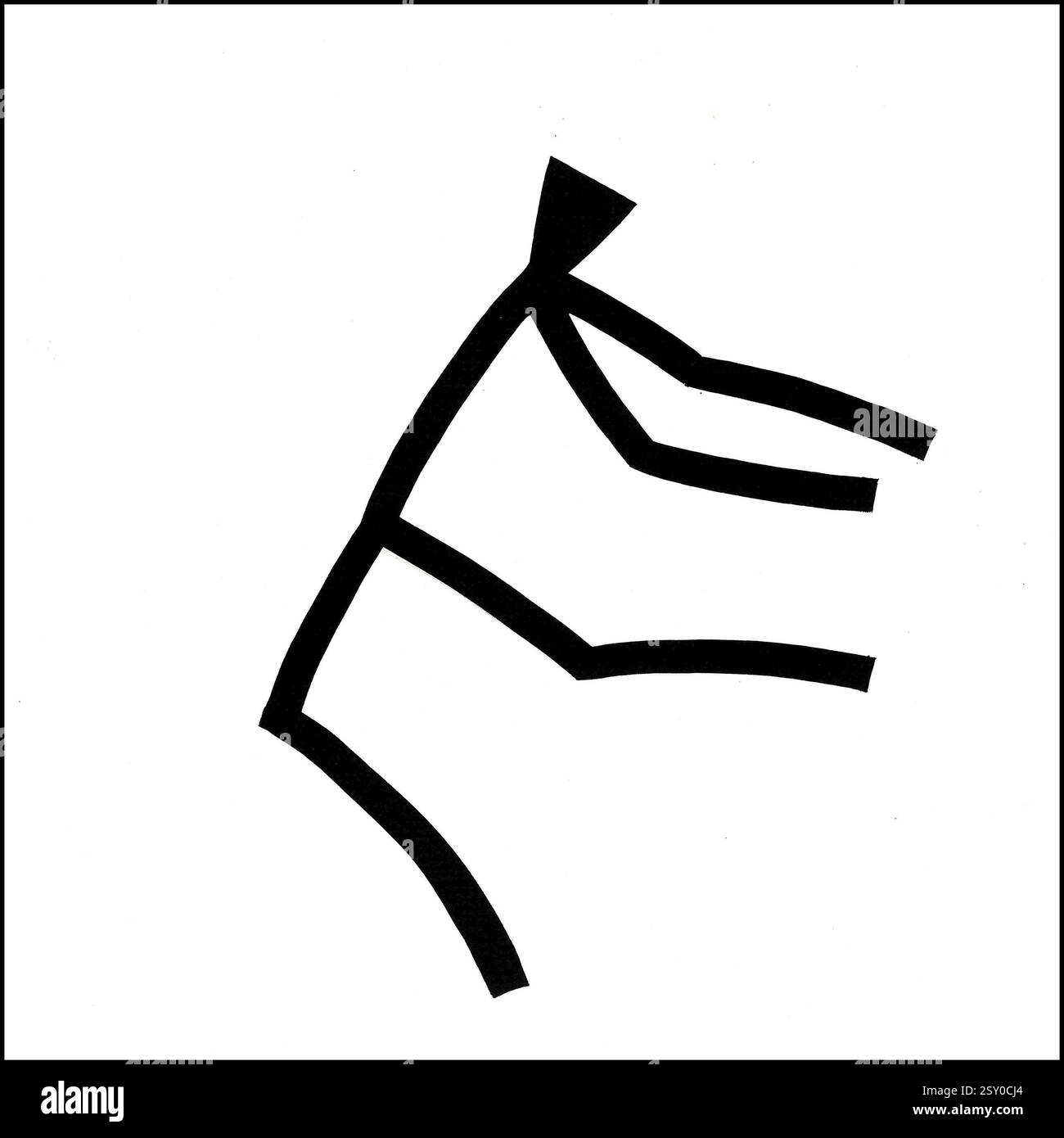 Illustration line drawing jazz dance, india, asia Stock Photo - Alamy