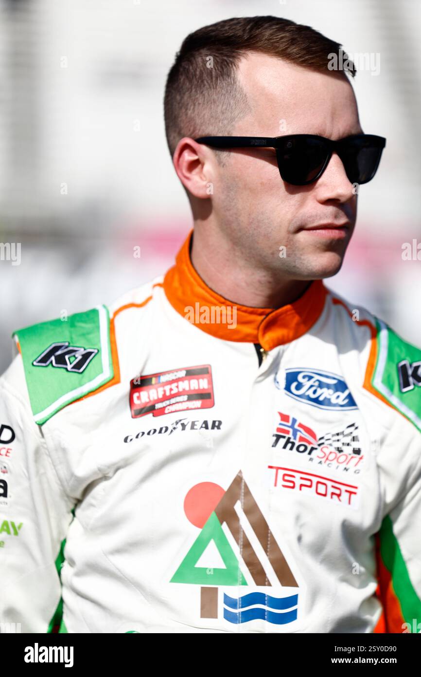 Feb 21, 2025-Hampton, GA; BEN RHODES (99) gets ready to qualify for the ...