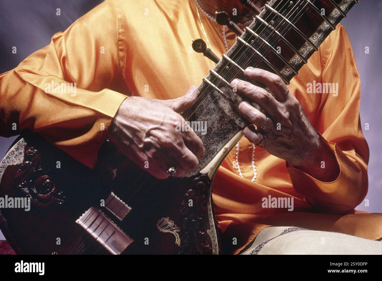 Indian mans playing sitar hi-res stock photography and images - Alamy