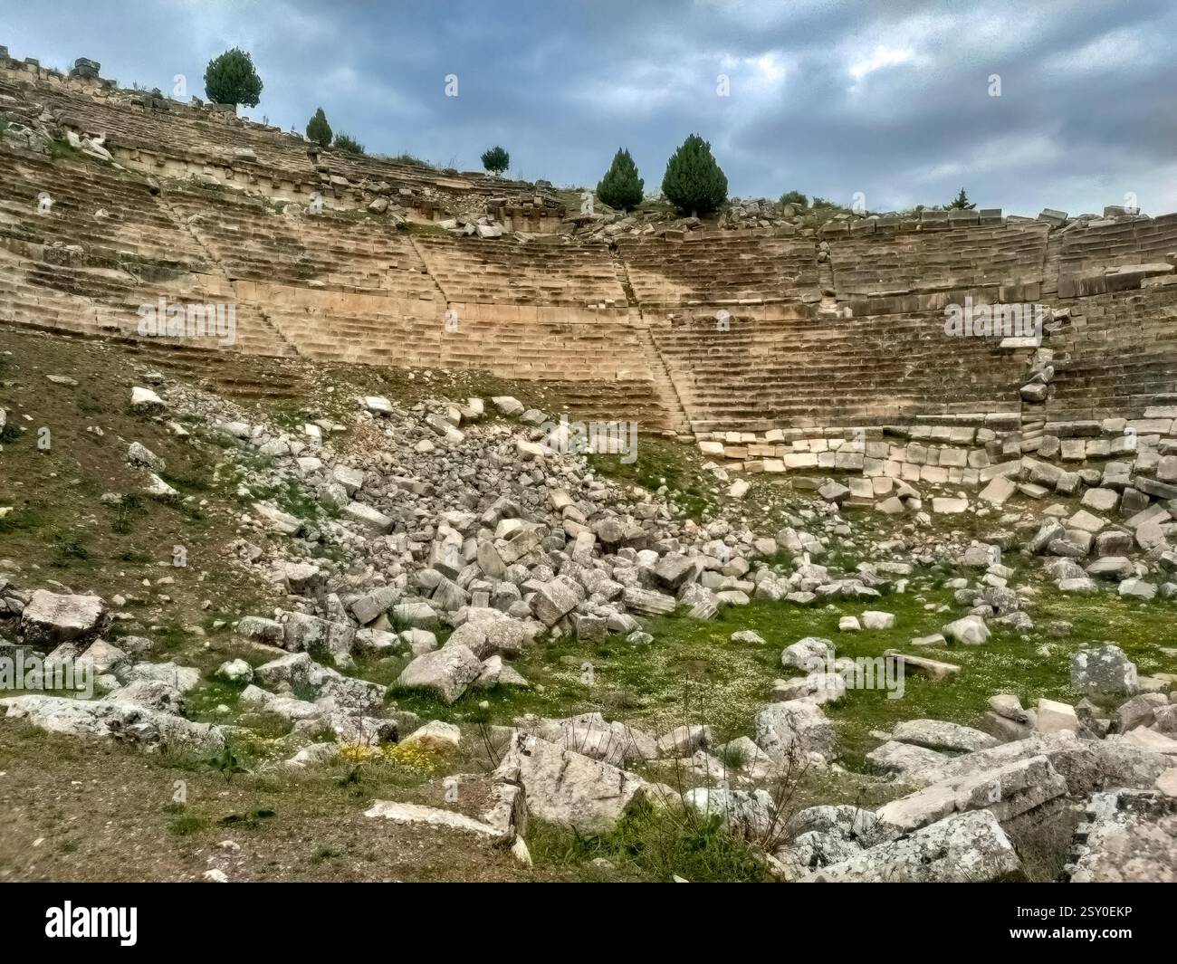 Ancient theatre in the ancient Greek-Roman city of Cibyra in Burdur ...