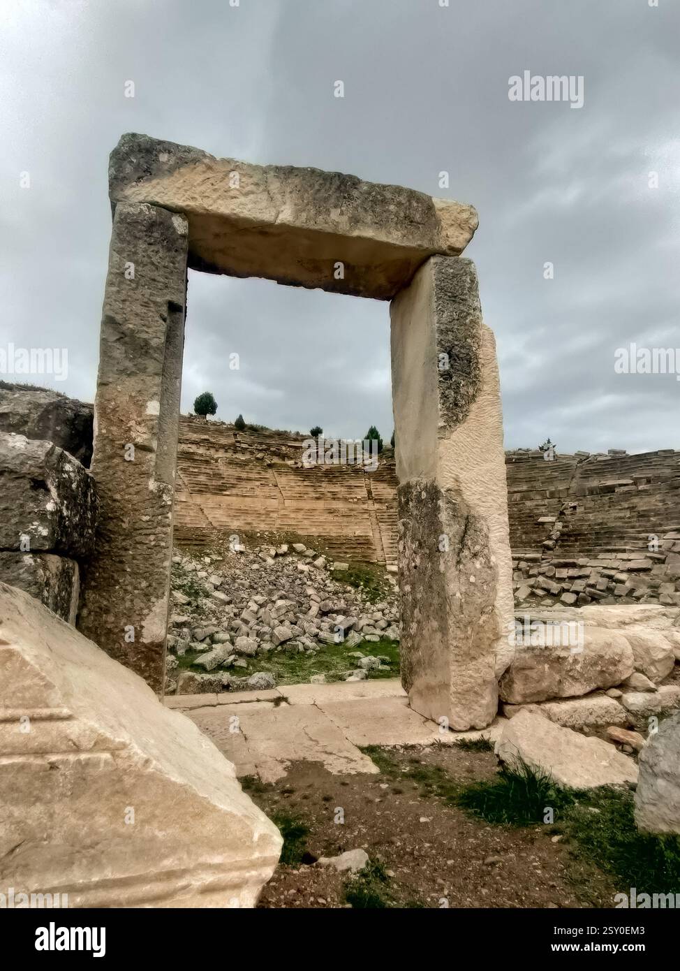 Ancient theatre in the ancient Greek-Roman city of Cibyra in Burdur ...