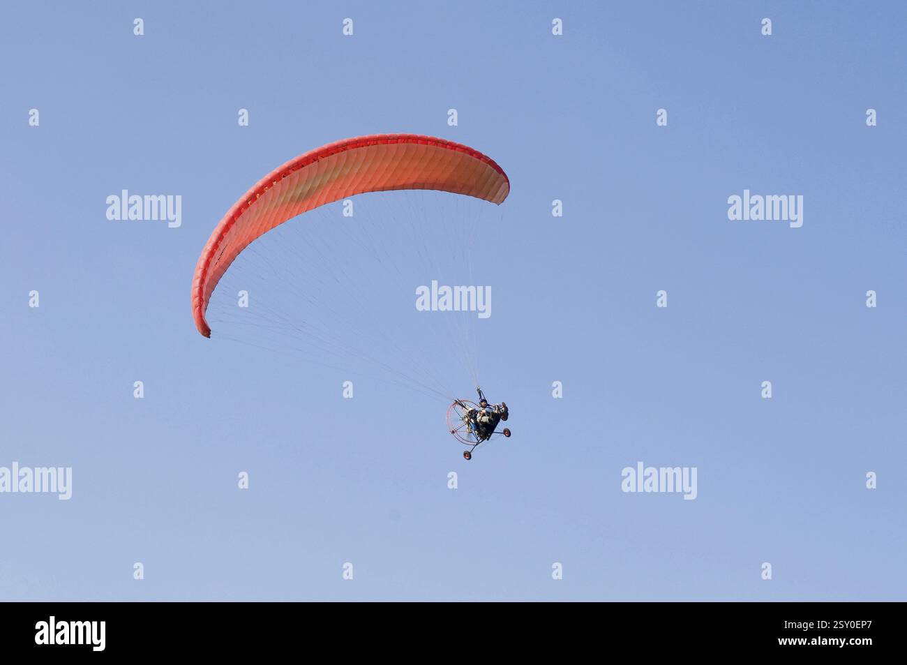 Paramotor gliding flight in Pune at Maharashtra India Asia Stock Photo ...