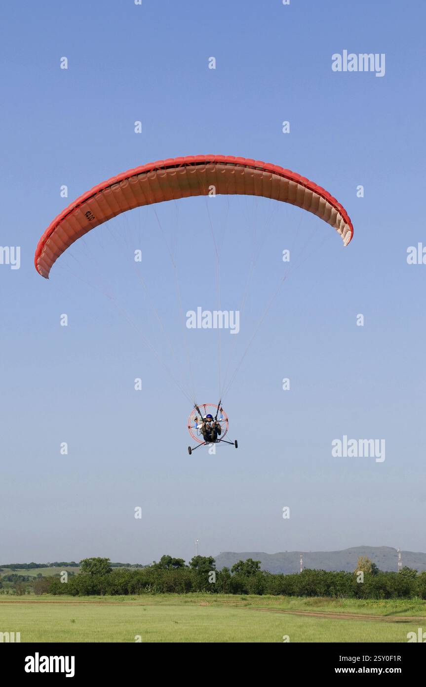 Paramotor gliding flight in Pune at Maharashtra India Asia Stock Photo ...