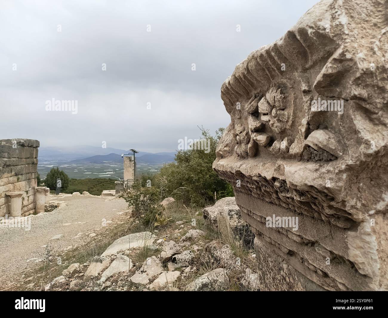 Ruins in the ancient Greek-Roman city of Cibyra in Burdur, Turkey Stock ...