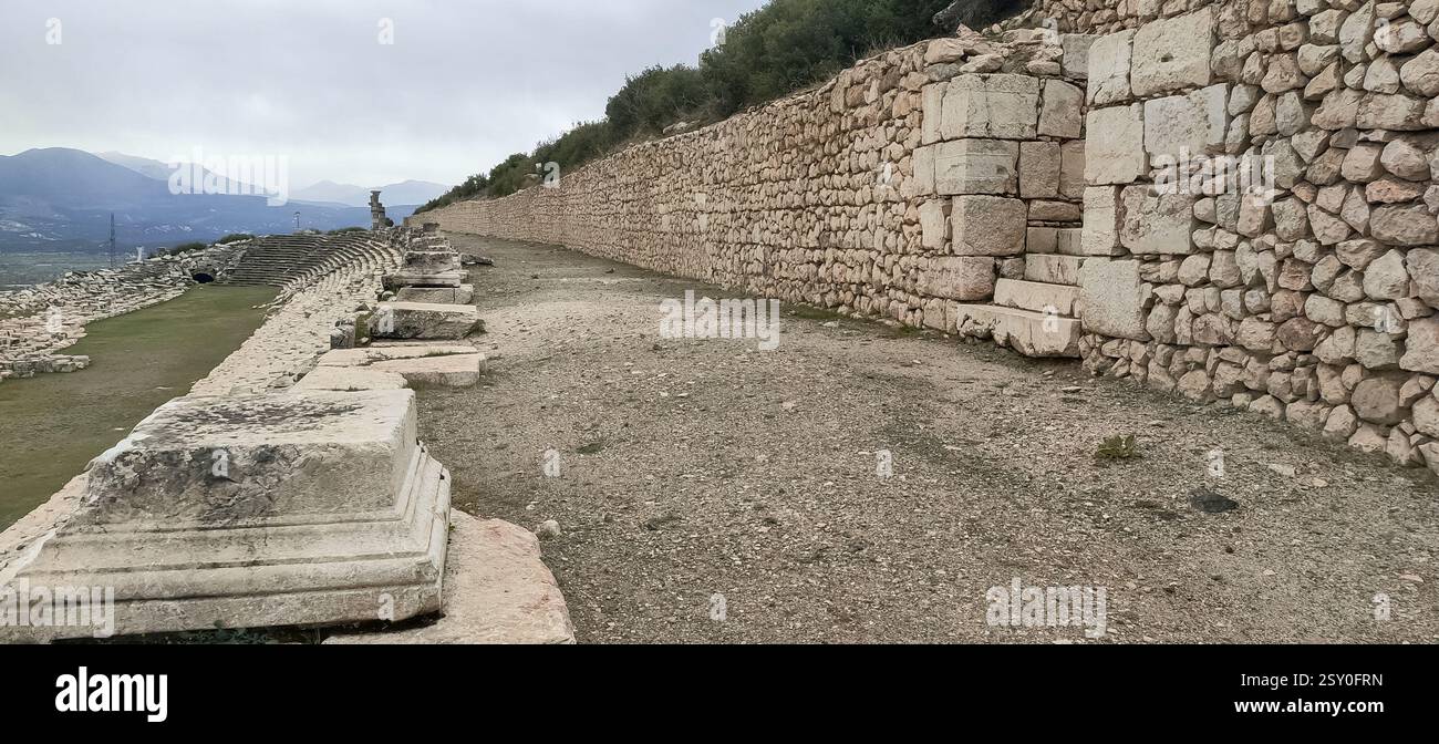 Ancient stadium in the ancient Greek Roman city of Cibyra in Burdur ...