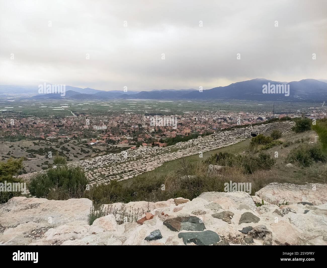 Ancient stadium in the ancient Greek Roman city of Cibyra in Burdur ...