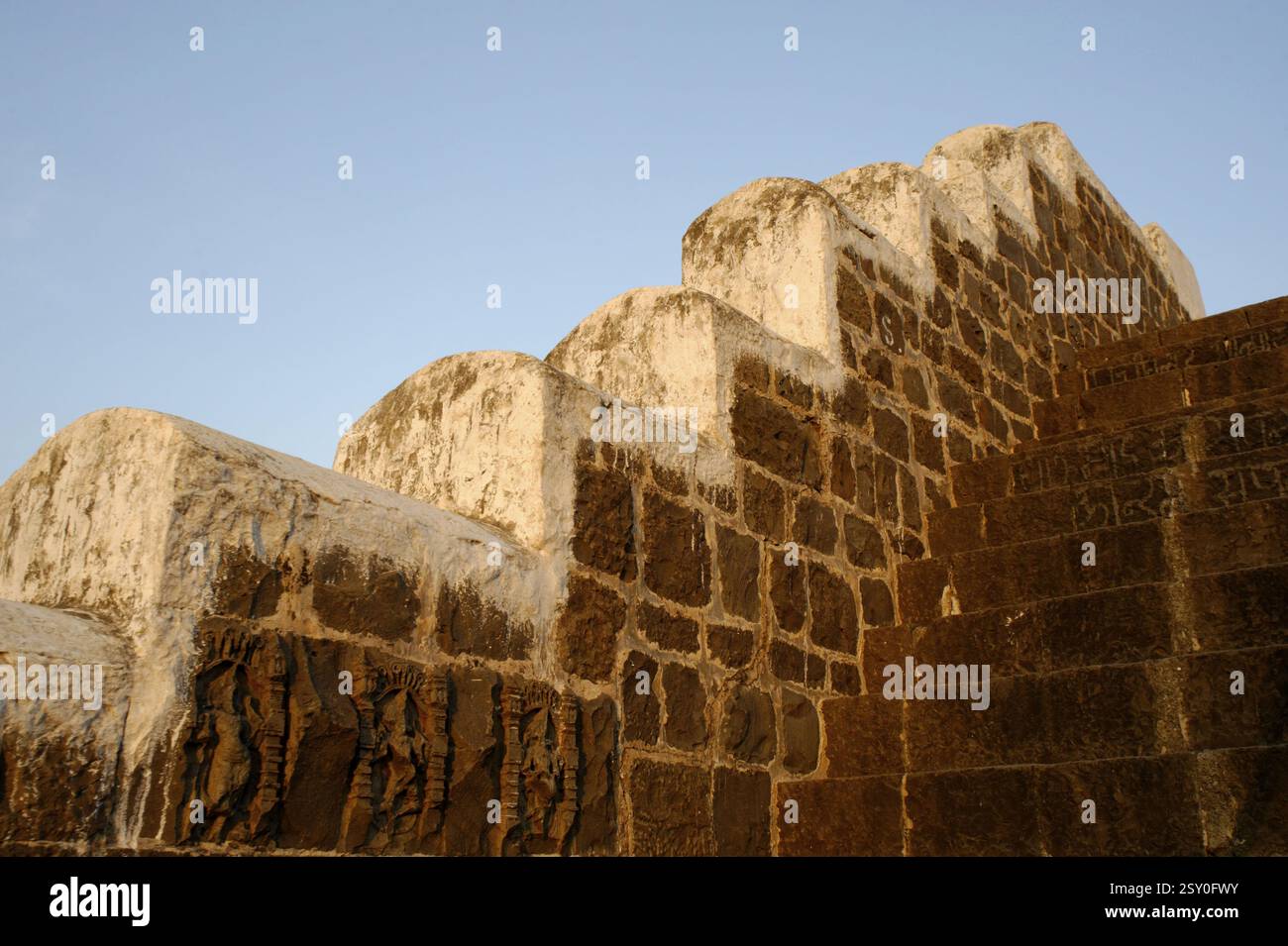 Solapur Forts Staircase and Wall Maharashtra India Stock Photo - Alamy