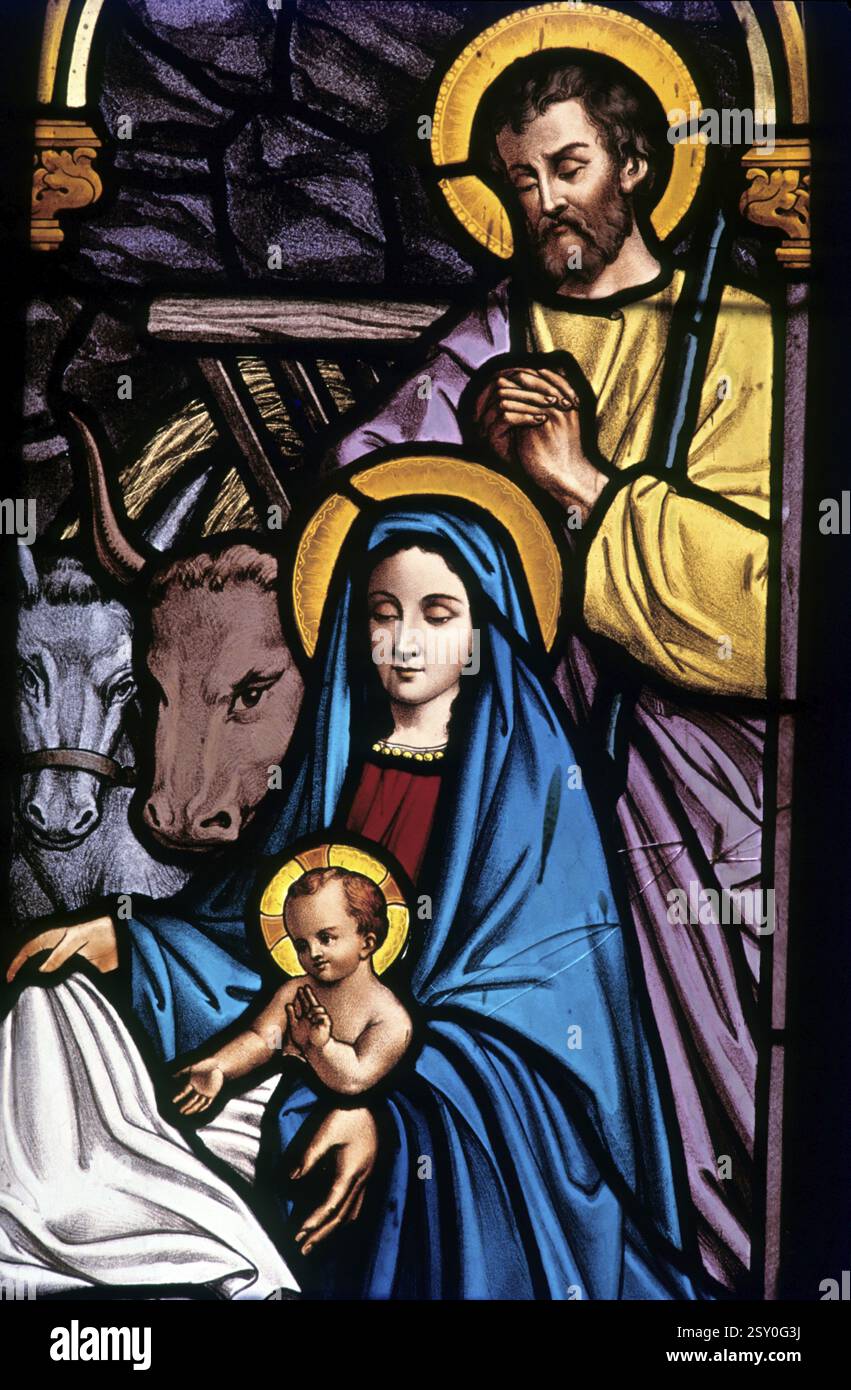 Stained glass window in all saints church, Connor, Nilgiris, Tamil Nadu ...