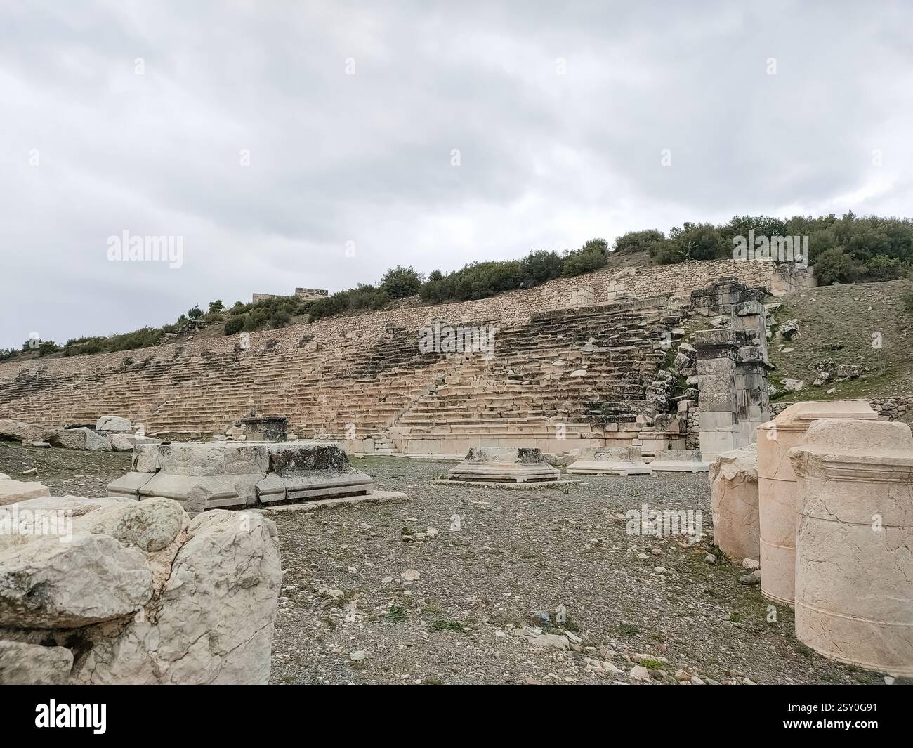 Ancient stadium in the ancient Greek Roman city of Cibyra in Burdur ...