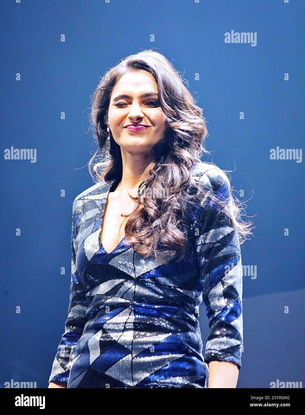 Indian actress and singer Andrea Jeremiah singing at the A. R. Rahman ...