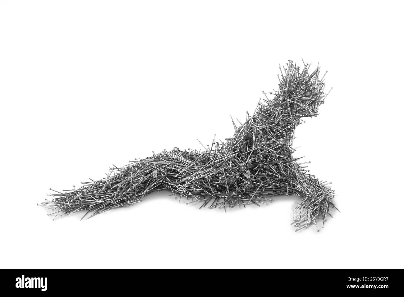 Balancing of pin, mermaid shape, india, asia Stock Photo - Alamy