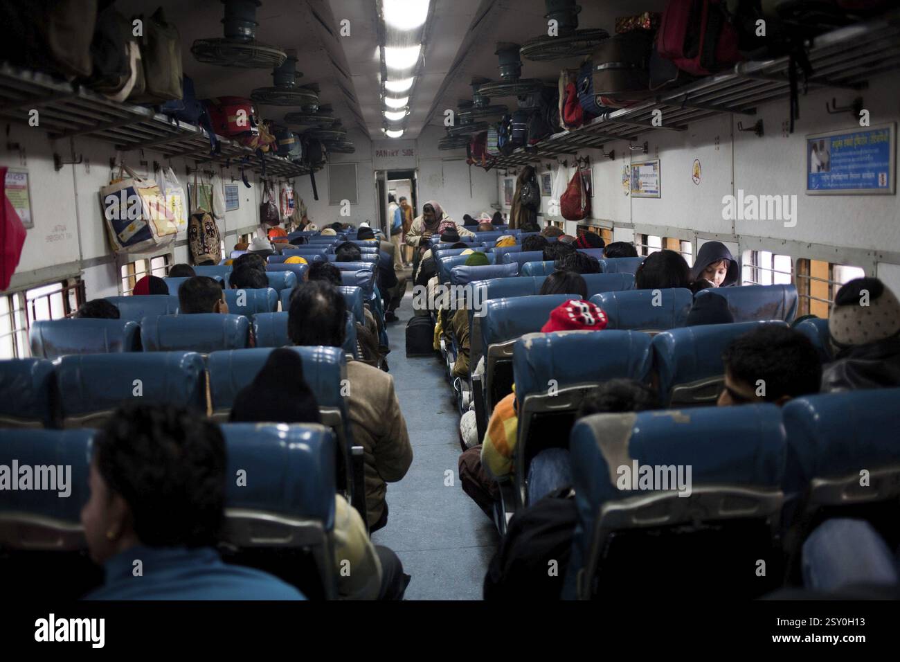 Coach of non AC chair car railway Uttrakhand India Asia Stock Photo - Alamy