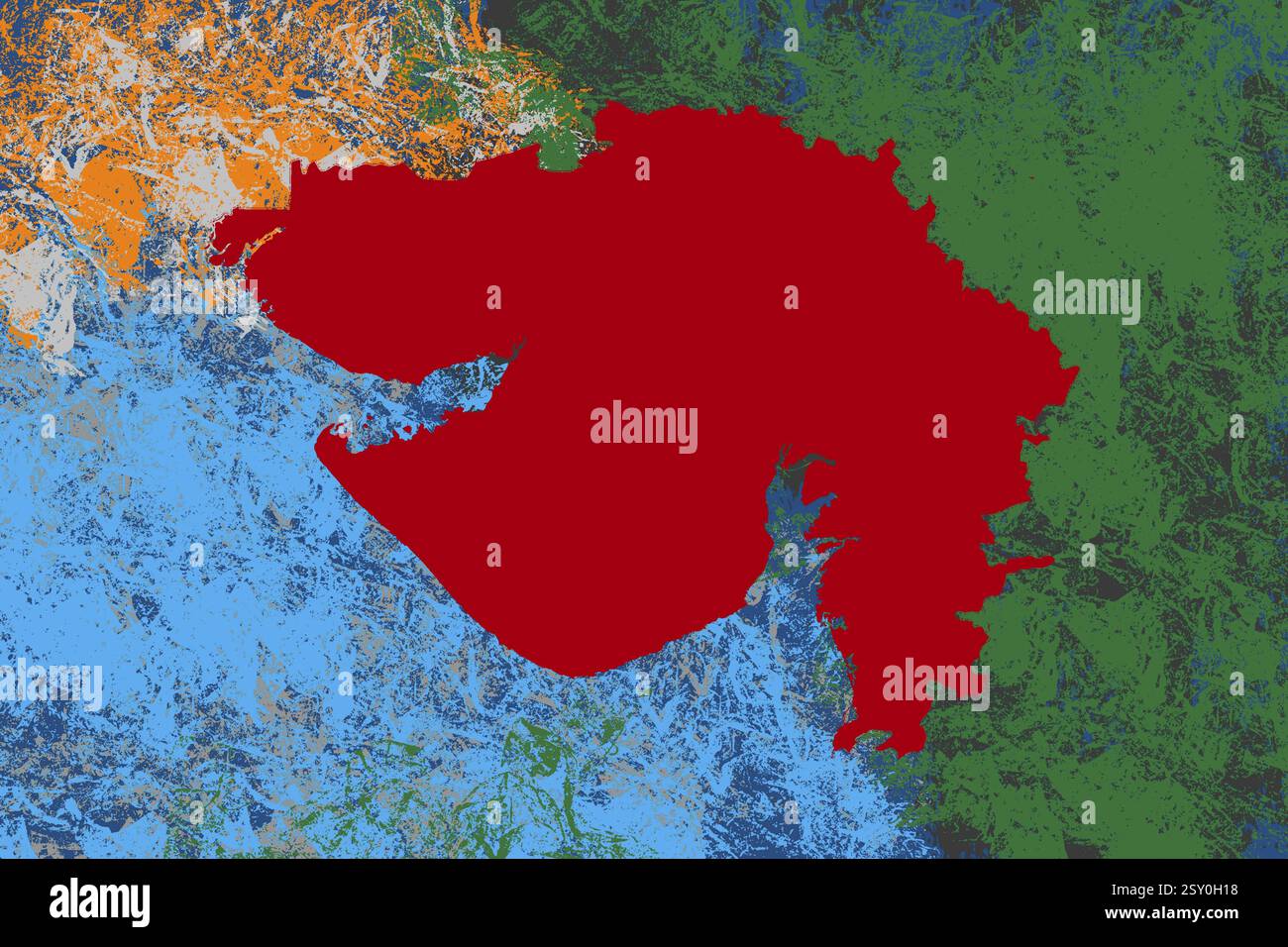 Gujarat map of indian states hi-res stock photography and images - Alamy