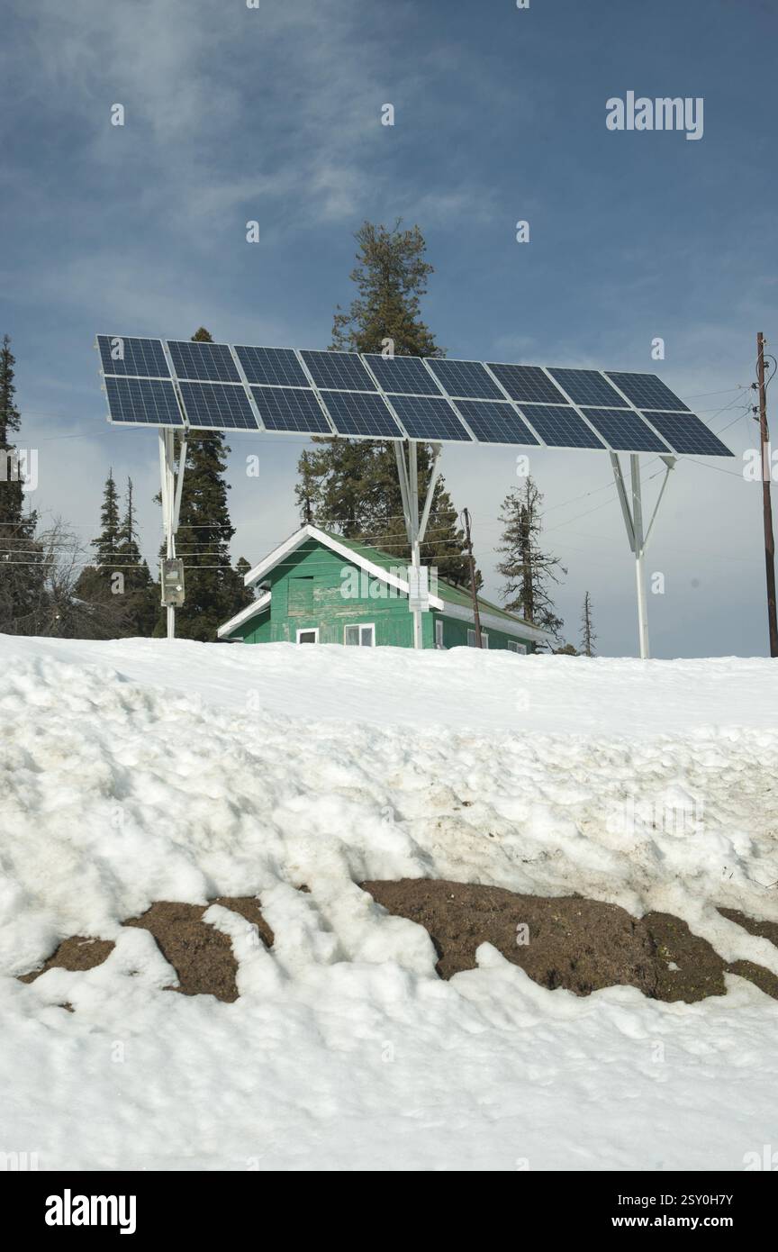 Solar panel setup, gulmarg, kashmir, india, asia Stock Photo - Alamy