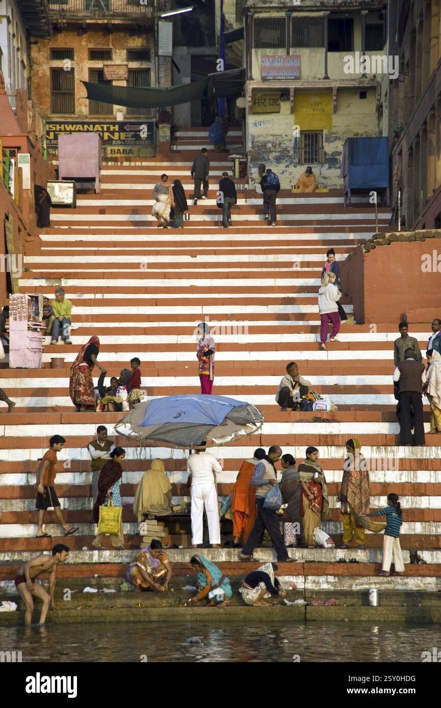 Staircase on meer Ghat at Kashi varanasi uttar pradesh India Stock ...