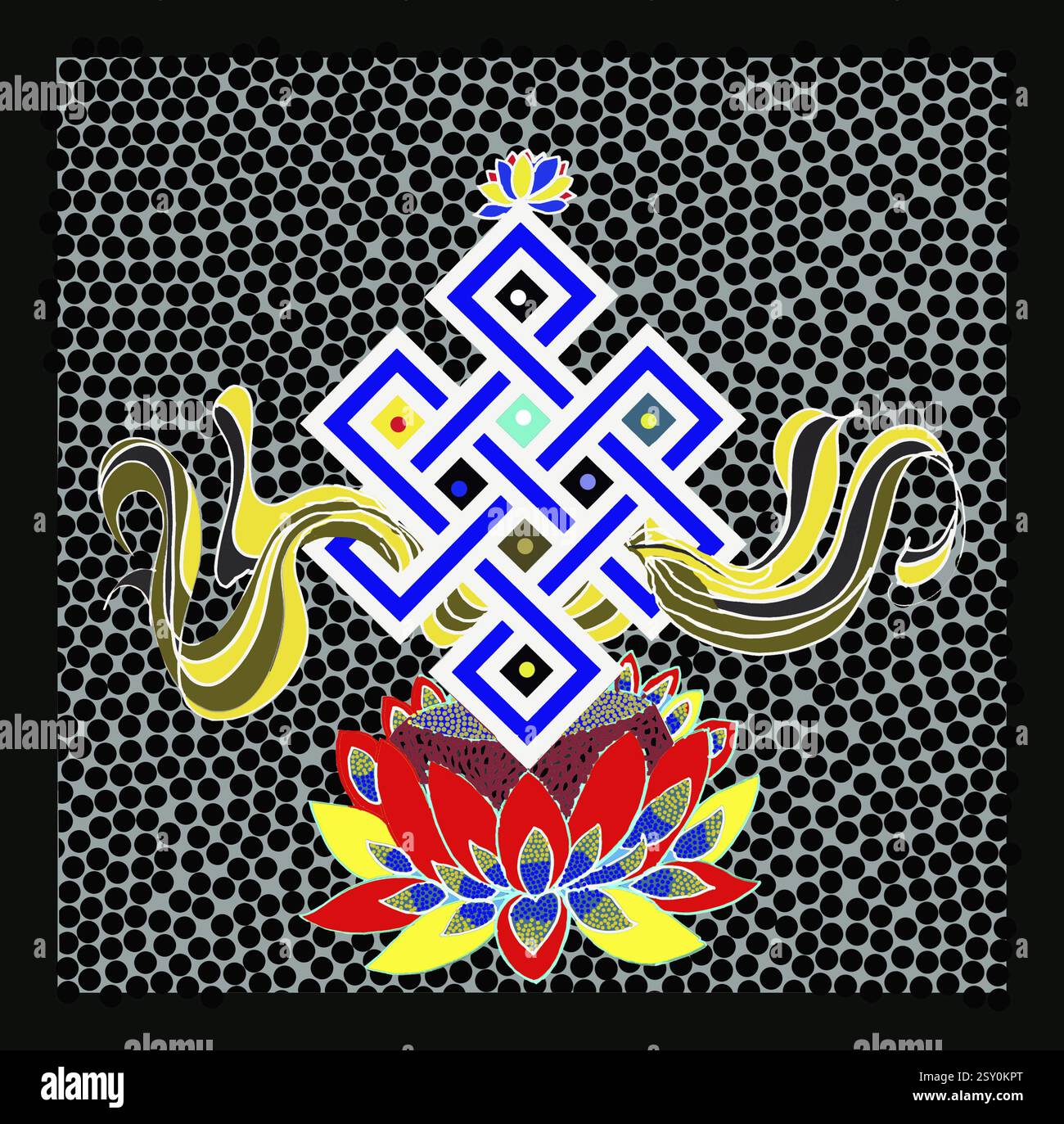 Endless knot painting in mumbai at maharashtra India Stock Photo - Alamy