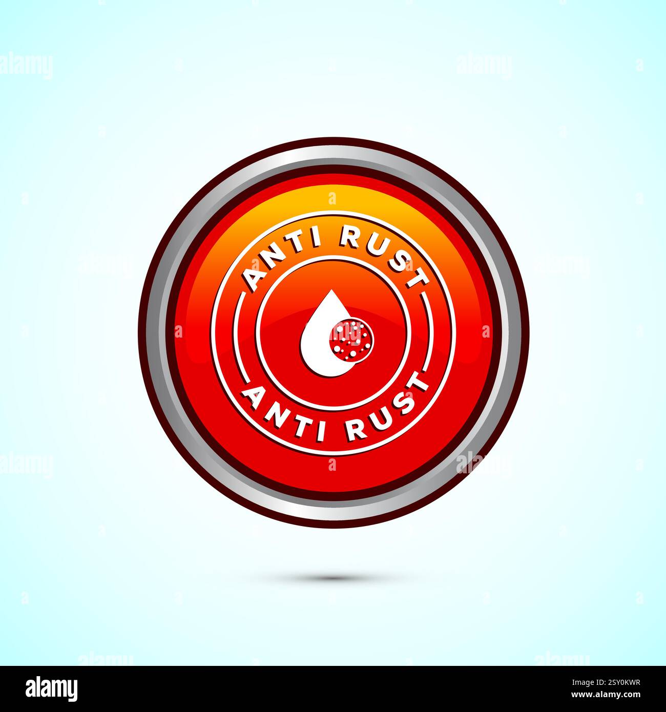 Anti rust icon design illustration. Anti oxidation sign, Rust resistant ...