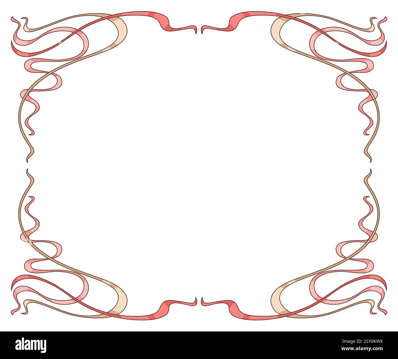 Frame in art nouveau style. Decorative curl element Stock Vector Image ...