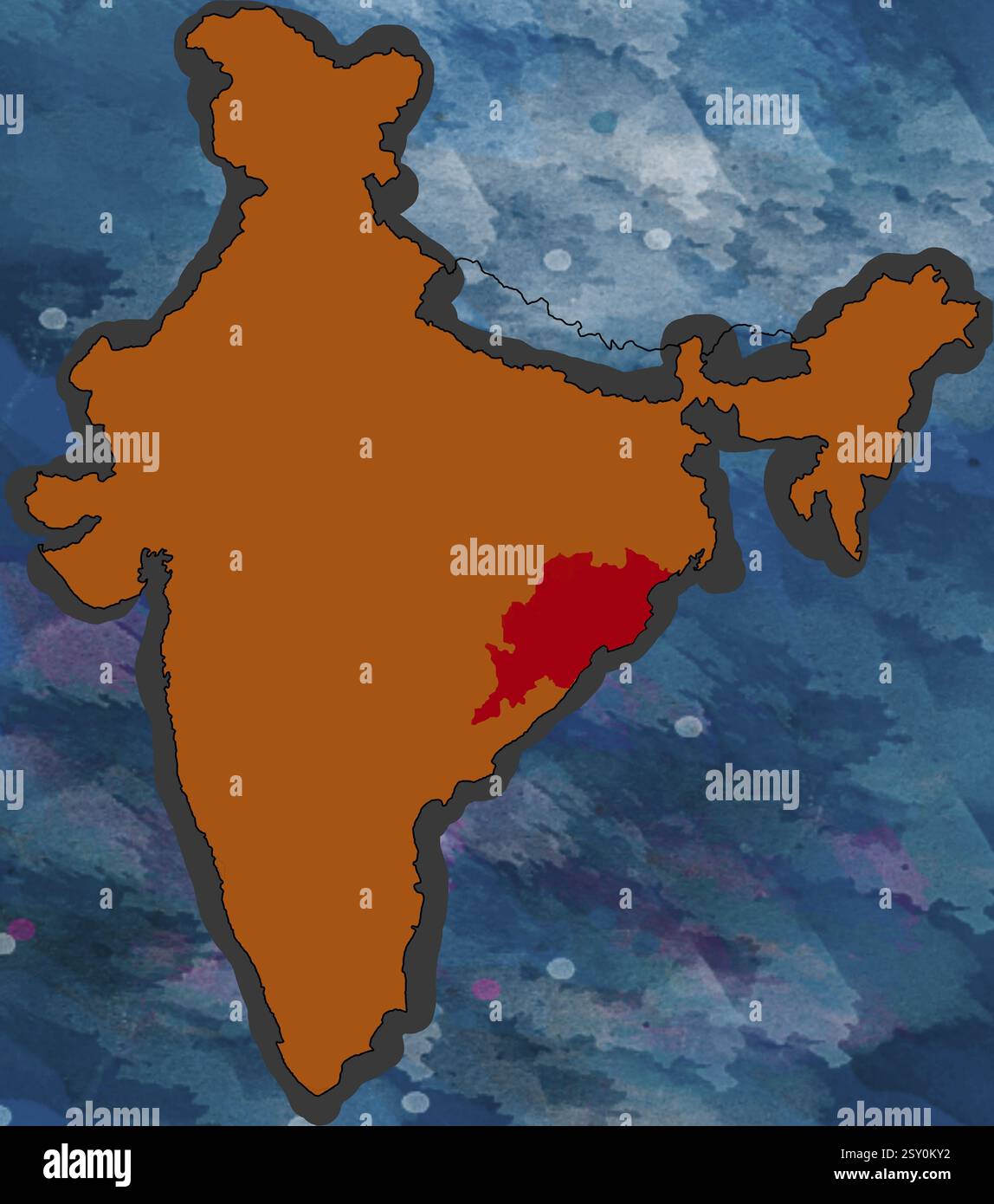 Orissa map hi-res stock photography and images - Alamy