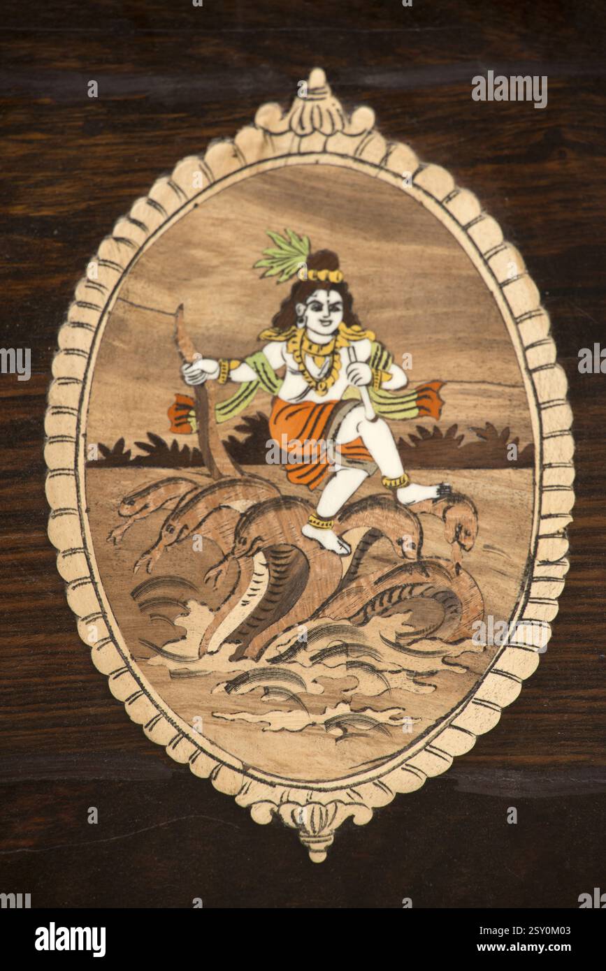 Painting of lord krishna dancing on snake, surajkund mela, faridabad ...