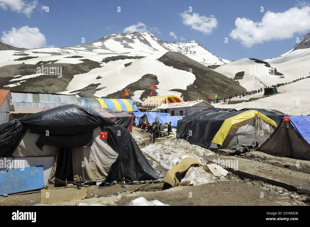 Tent pabibal to panchtarni, amarnath yatra, Jammu Kashmir, India, Asia ...