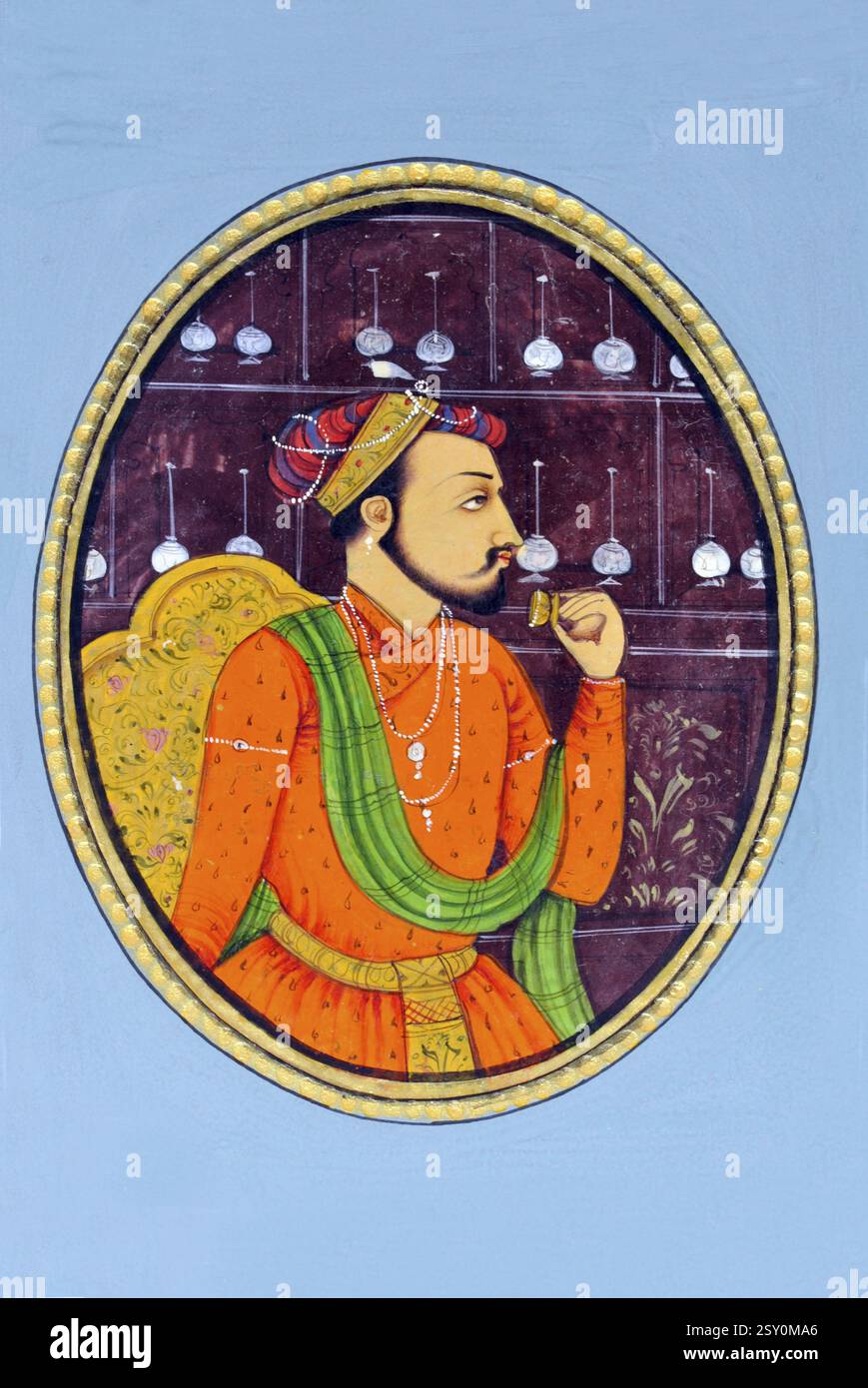 Miniature Painting of Shah Jahan India Asia Stock Photo - Alamy