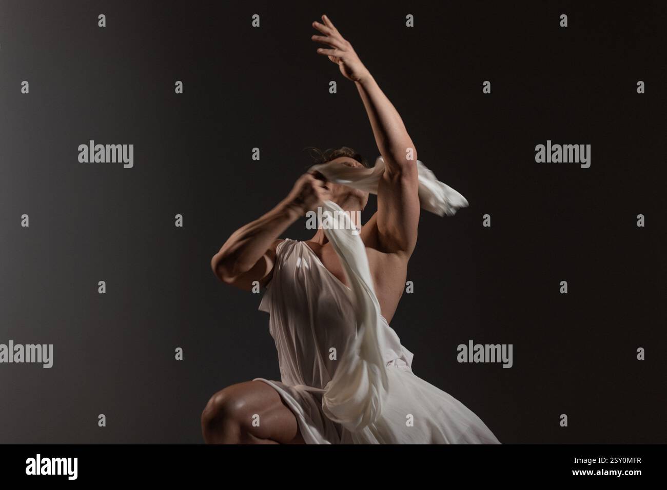 A muscular, athletic figure embodying Zeus, the ancient Greek god of ...