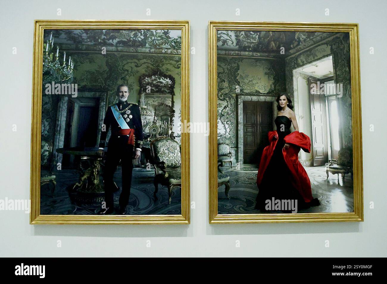 Madrid, Spain; 02.26.2025.- King Felipe VI and Queen Letizia together ...