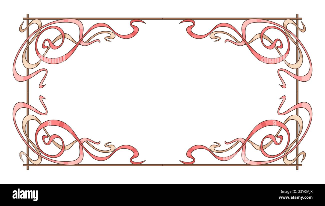 Frame in art nouveau style. Decorative curl element Stock Vector Image ...