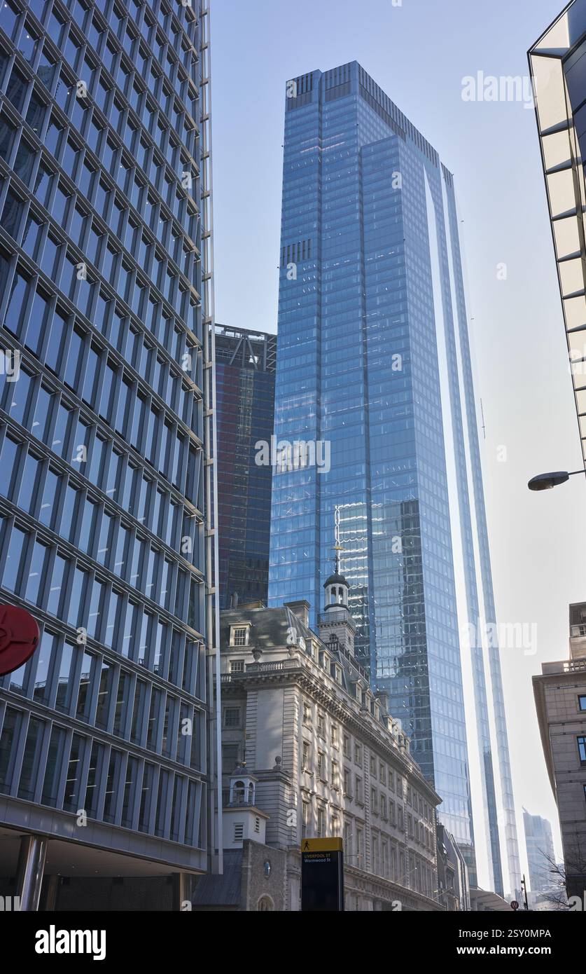 22 Bishopsgate, among the skyscraper modern office buildings in the ...