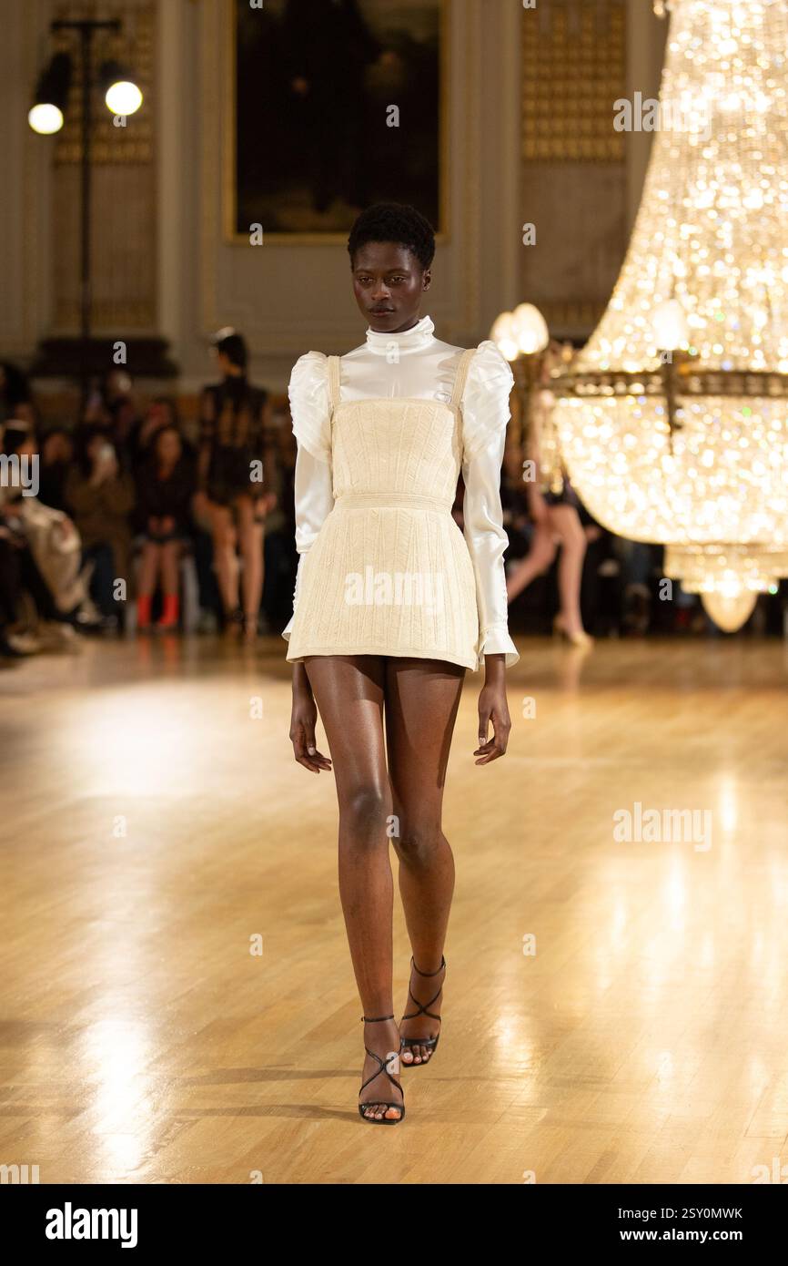 Annie's Ibiza AW25 London Fashion Week runway show on 22 February 2025. Held at 1 George St in ...